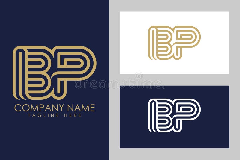 B and P Combination Lines Letter Logo. Creative Line Letters Design ...