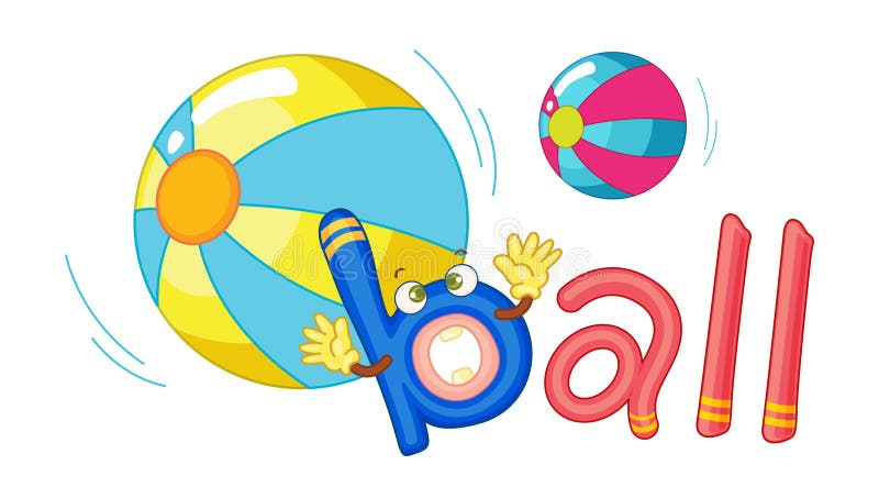 B para la bola stock de ilustración. Ilustración de encanto - 9176044