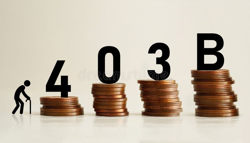 403 B Plan is Shown Using the Text As Pension Plan Stock Image - Image ...