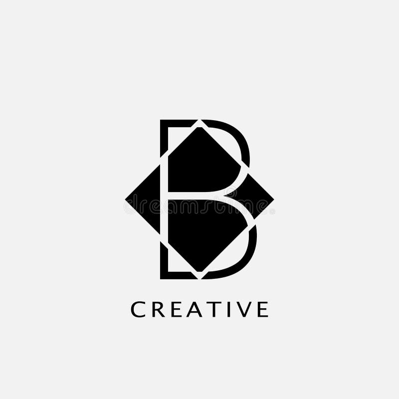 B Polygon Geometric Letter Logo. Monogram Color Letter Logo with ...