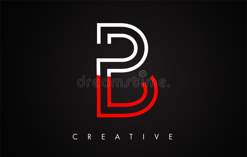B Red and Black Letter Modern Trendy Design Logo. Letter B Icon Logo ...