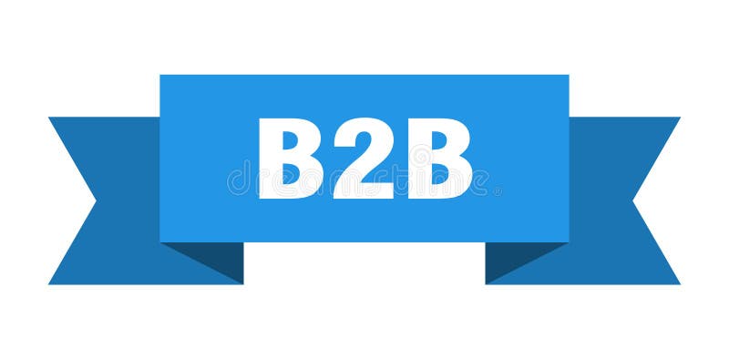 B2b ribbon. stock vector. Illustration of background - 191265438
