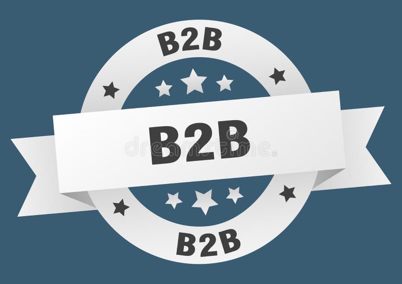 B2b Round Ribbon Isolated Label. B2b Sign Stock Vector - Illustration ...