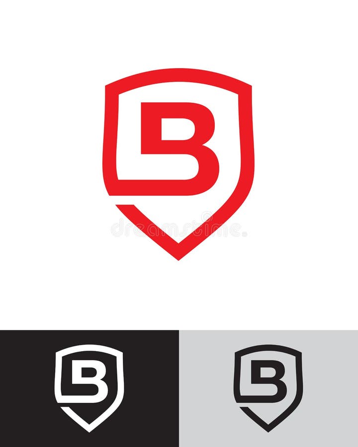 B Shield Logo , Security Logo Vector Stock Illustration - Illustration ...