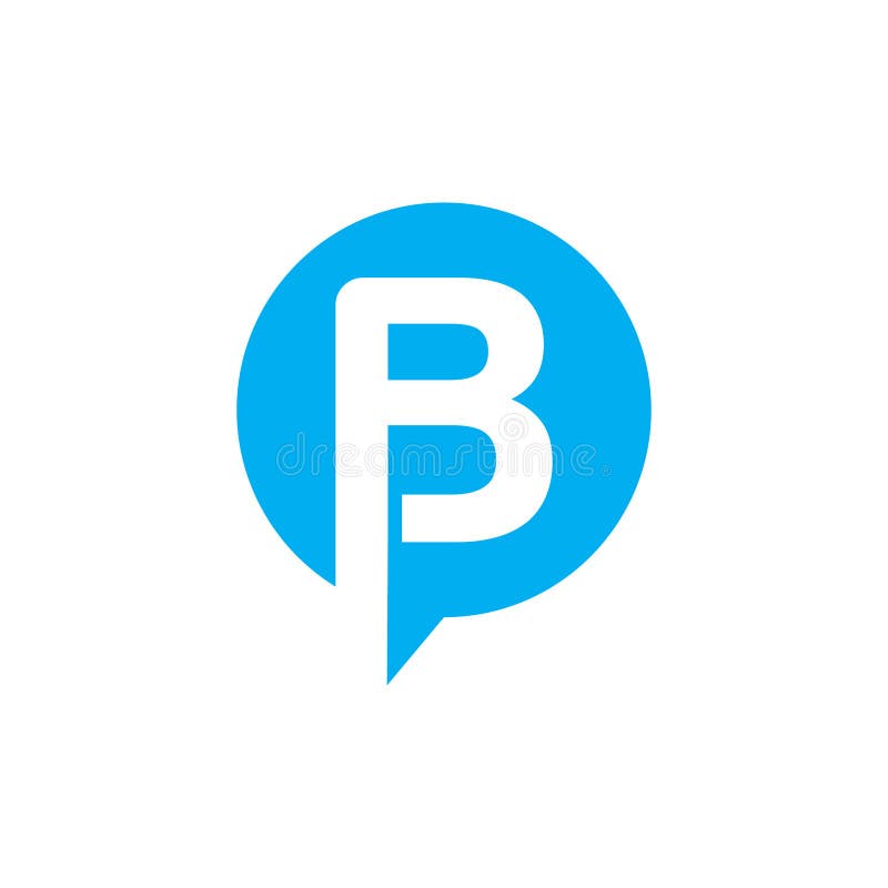 B Speech Buble Logo , Chat Logo Stock Illustration - Illustration of ...