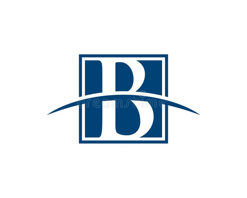 B Swoosh Logo Initial Template Stock Vector - Illustration of circle ...