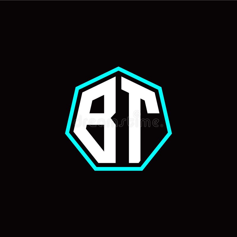 B T Initials Modern Polygon Logo Template Stock Vector - Illustration ...