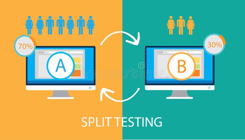 A-b Test Comparison Split Test Stock Vector - Illustration of choose ...