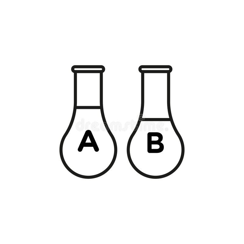 A B Testing Icon Flat Line Symbol Set Stock Illustration - Illustration ...