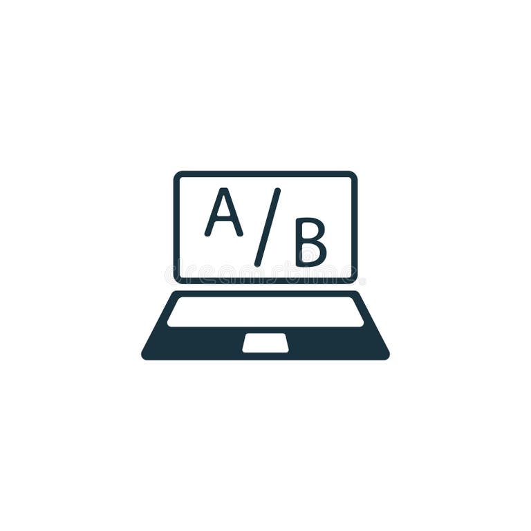 A/B Testing Icon. Monochrome Simple User Behavior Icon for Templates ...
