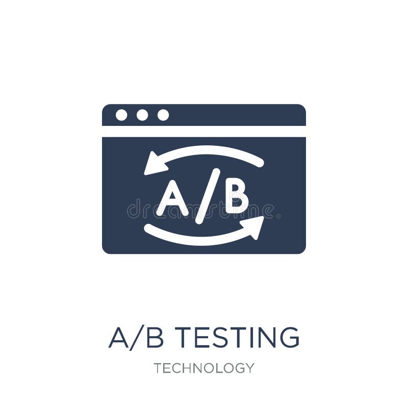 A/B Testing Icon. Trendy Flat Vector a/B Testing Icon on White B Stock ...