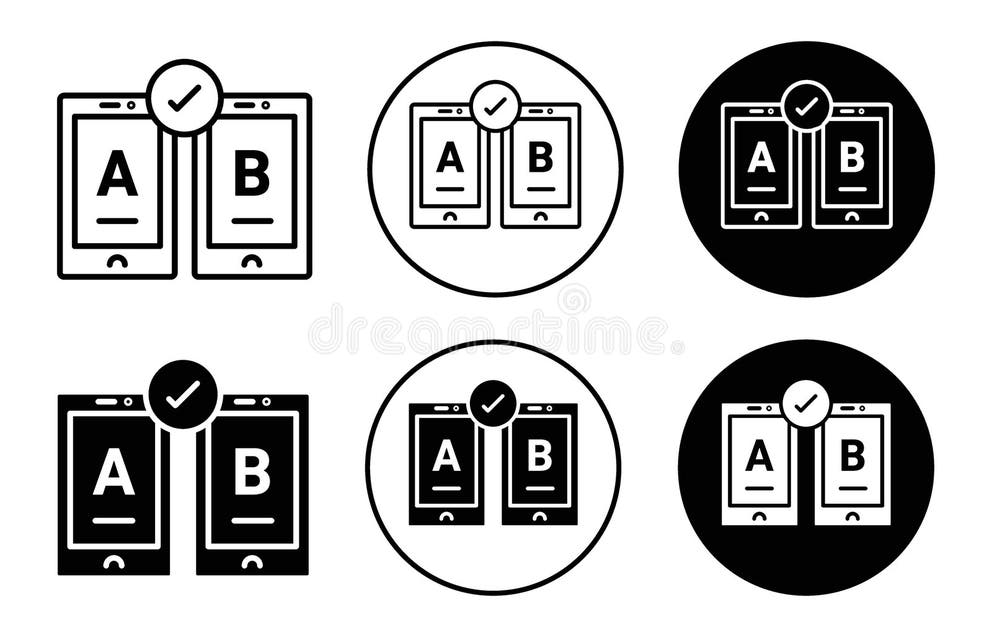 A-B Testing icon stock vector. Illustration of statistical - 325373646