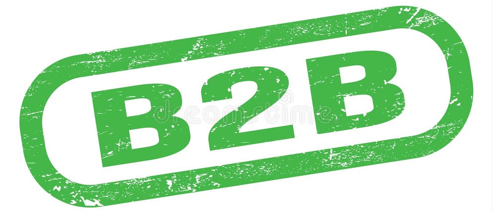 B2B, Text on Green Rectangle Stamp Sign Stock Illustration ...