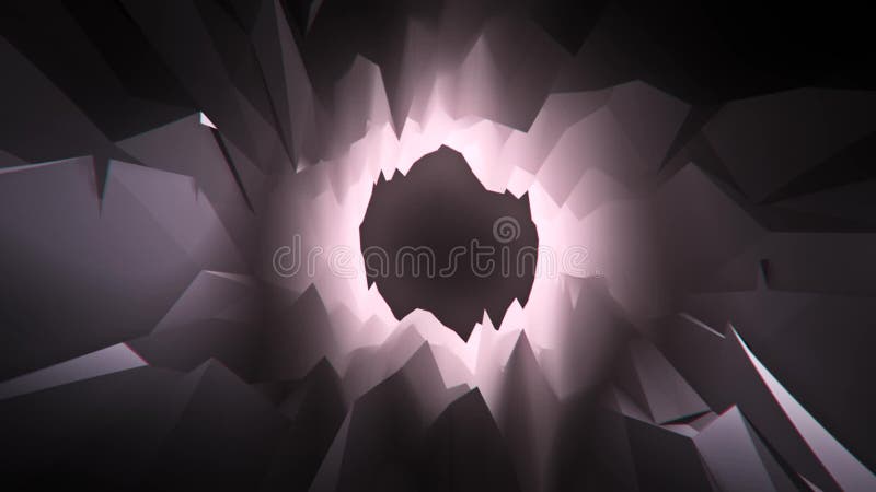 Red 3D Low Poly Crystal Cave Tunnel Loopable Motion Background Stock ...