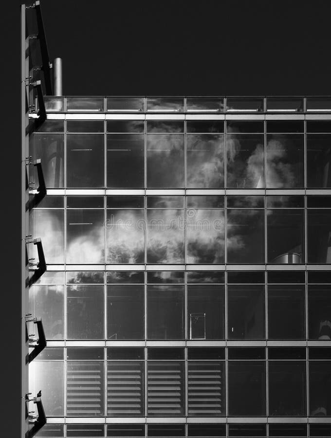 B/W Glass and Steel stock image. Image of modern, windows - 13385823