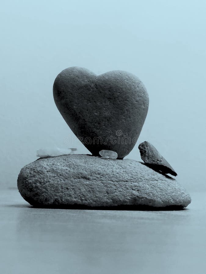 B/W heart rock sculpture stock photo. Image of sculpture - 102247900
