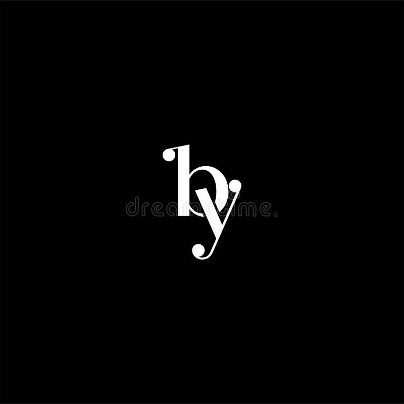 B Y Letter Logo Creative Design on Black Color Background, Stock ...
