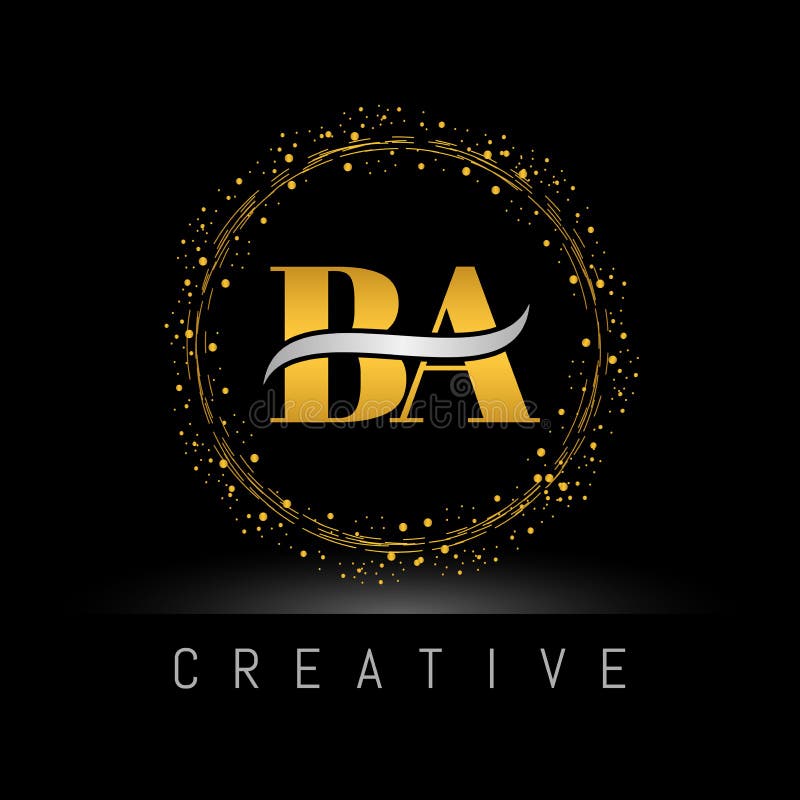 Ba Logo Design Tmplate Design. Stock Illustration - Illustration of ...