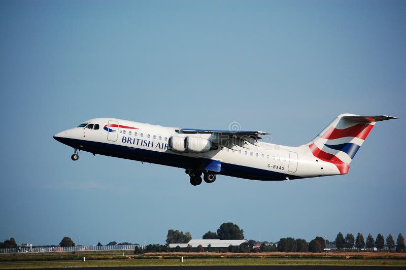 AVRO RJ100 Cockpit at Take Off Point Editorial Stock Photo - Image of ...