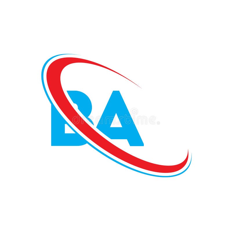 BA B a Letter Logo Design. Initial Letter BA Linked Circle Upercase ...