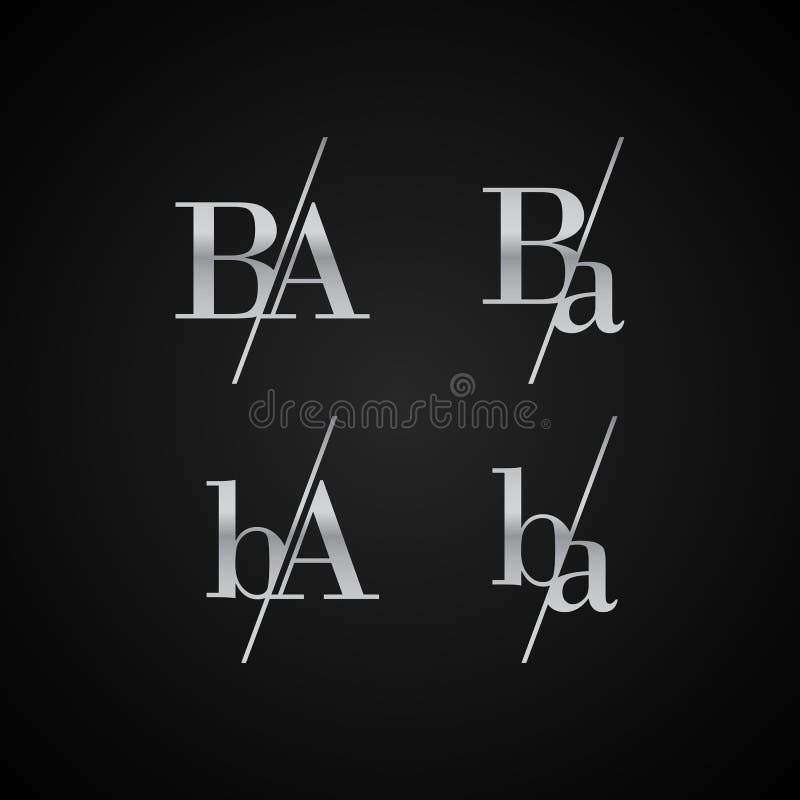 Initial BA Letter Logo With Creative Modern Business Typography Vector ...