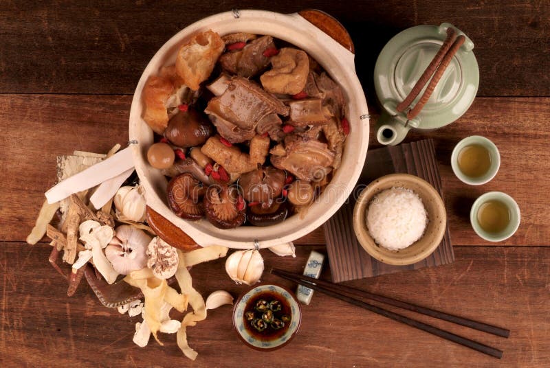 Bak Kut Teh stock photo. Image of onions, soup, meat - 17163510