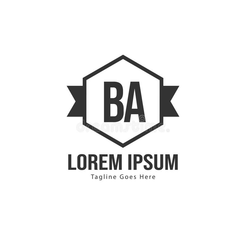 BA Letter Logo Design. Creative Modern BA Letters Icon Illustration ...