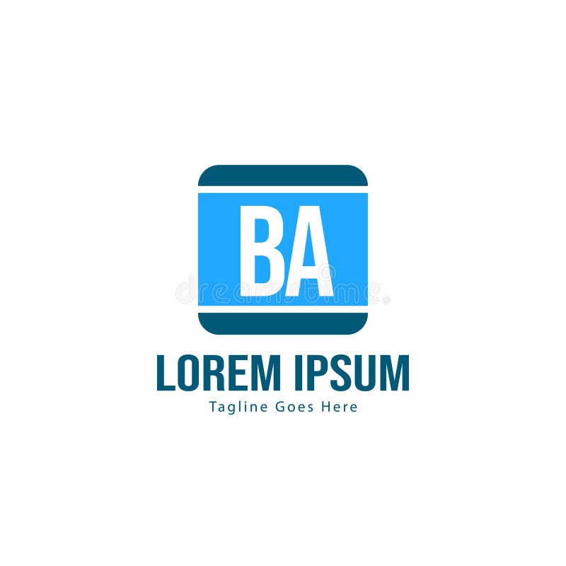BA Letter Logo Design. Creative Modern BA Letters Icon Illustration ...