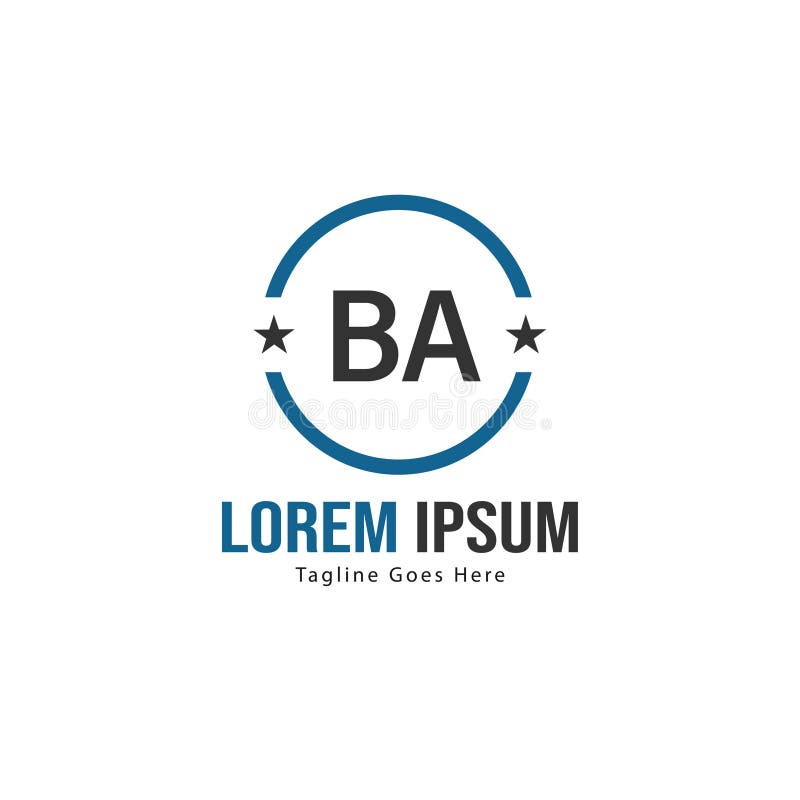 BA Letter Logo Design. Creative Modern BA Letters Icon Illustration ...