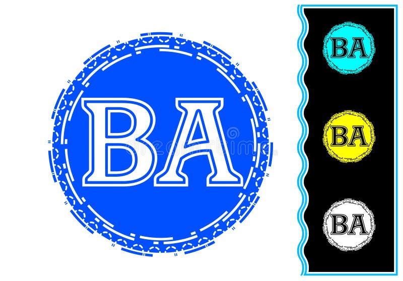 BA Letter Logo and Icon Design Template Stock Illustration ...