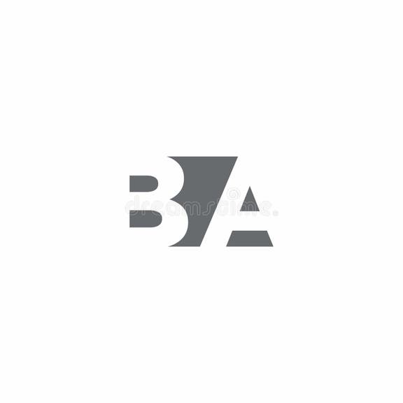 BA Logo Monogram with Negative Space Style Design Template Stock Vector ...
