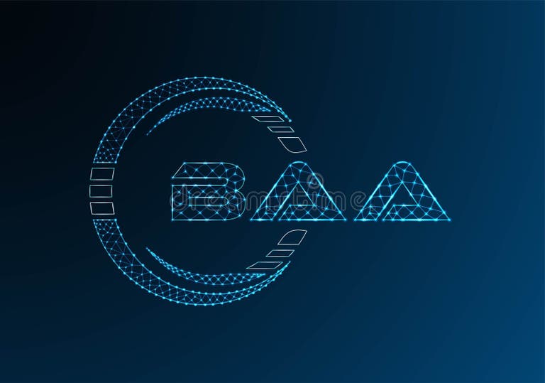 BAA Low Poly Letter Logo Vector Design. Stock Vector - Illustration of ...