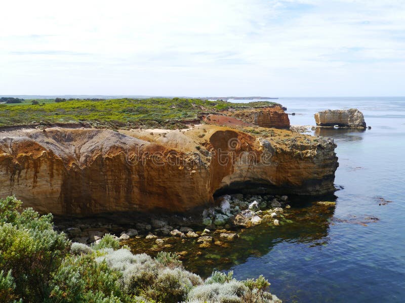 Baai Van Eilanden Kustpark Bij De Australische Grote Oceaanweg Stock ...