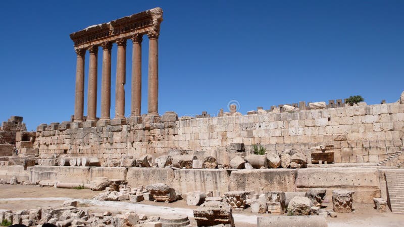 Baalbek. Libanon stockfoto. Bild von feiertage, ferien - 34774044
