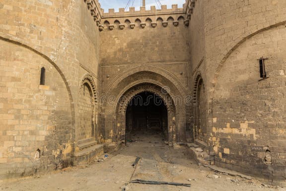 Bab Al Azad Gate of the Citadel in Cairo, Egy Stock Photo - Image of tourist, famous: 266841526