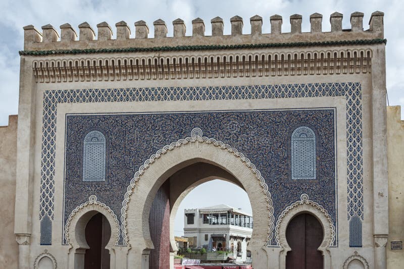 Bab Bou Jeloud Gate the Blue Gate Located at Fez Editorial Photography ...