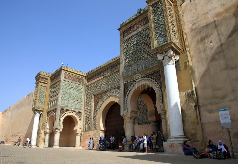 Bab El-Mansour Gate Meknes, Morocco Editorial Photography - Image of ...