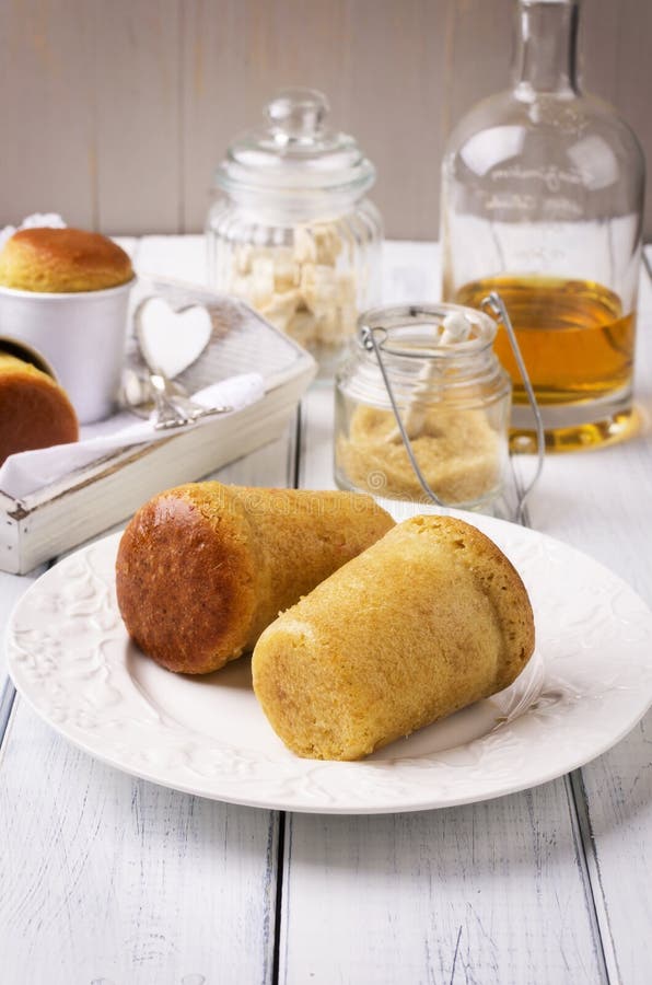 Baba au Rhum stock image. Image of cake, glass, italian - 39308483