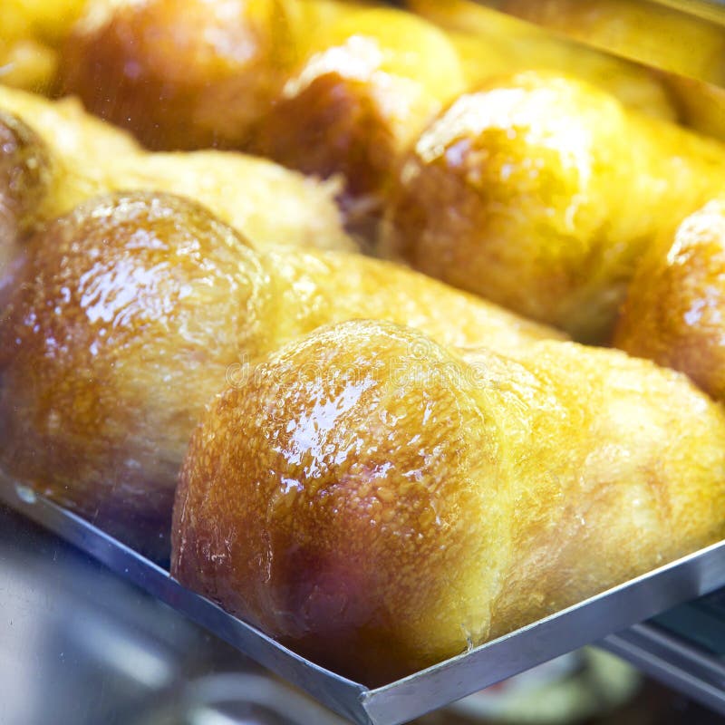 Baba, Typical Neapolitan Pastry, with Liquor Rum and Cream Stock Image ...