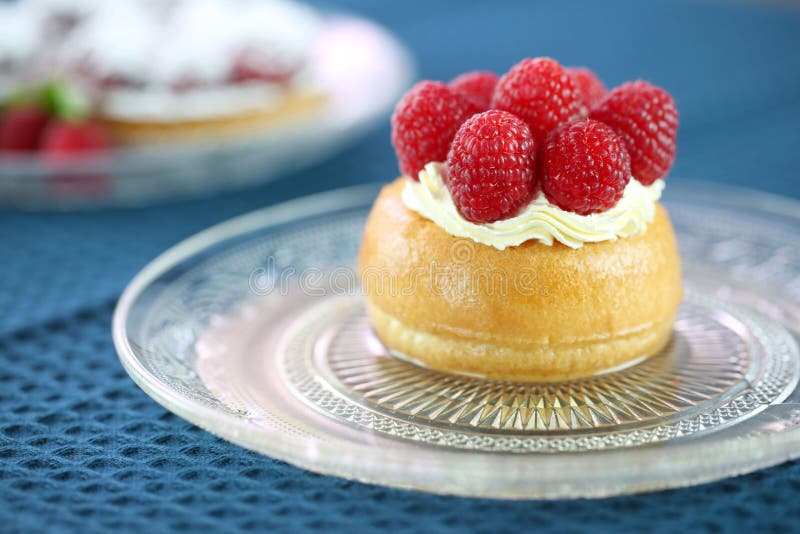 Delicious Baba Rum Raspberry Dessert Stock Photo - Image of amazing ...