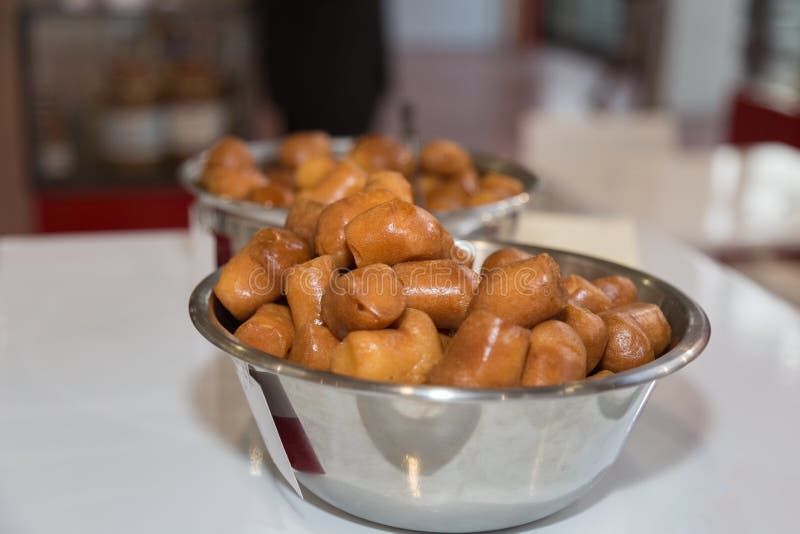 Baba, Typical Neapolitan Pastry, with Liquor Rum and Cream Stock Image ...