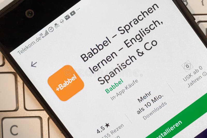 Babbel - mobile App editorial image. Image of brand - 218000975