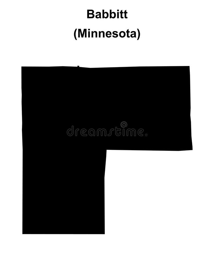 Babbitt outline map stock illustration. Illustration of cartography ...