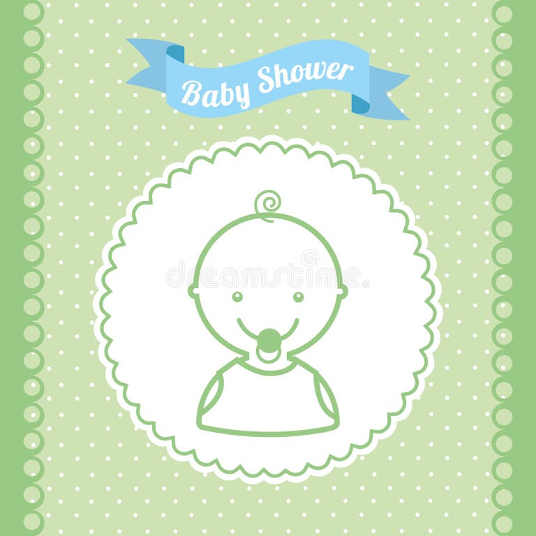 Babby shower design stock vector. Illustration of invitation - 46566110