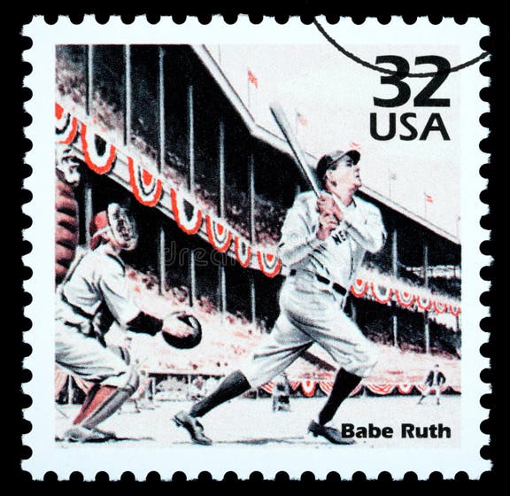 Babe Ruth Postage Stamp foto editorial. Ilustración de correo - 40695786