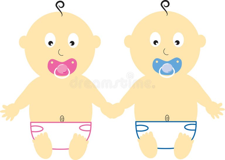 Twin Babies Cartoon Stock Illustrations – 206 Twin Babies Cartoon Stock ...