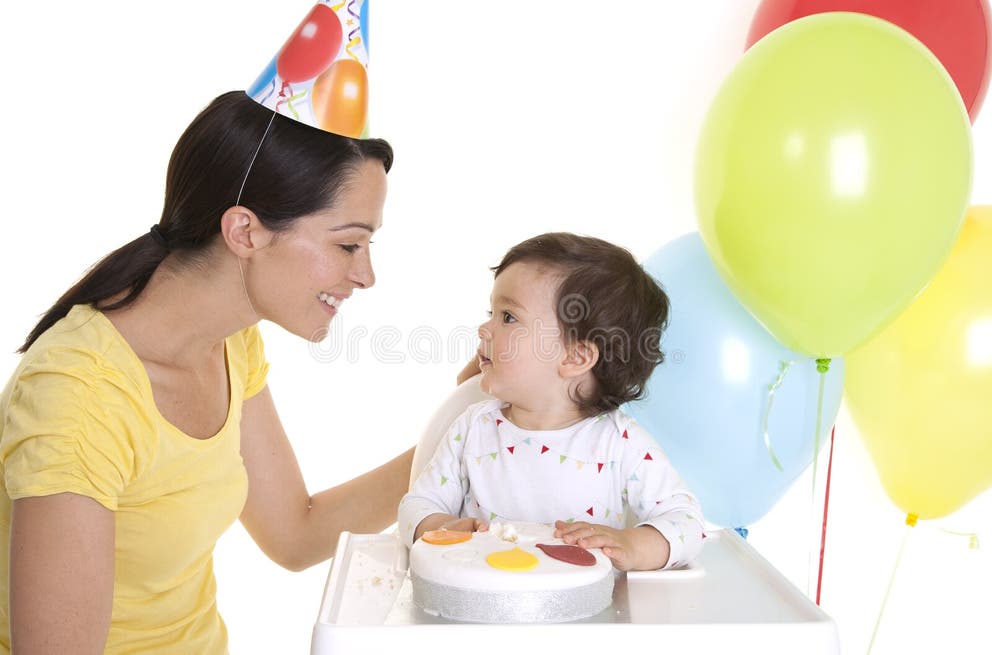 Babies 1st birthday stock photo. Image of adorable, childhood - 25425074