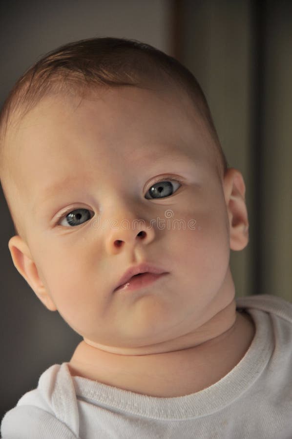 Babies calm look stock photo. Image of european, female - 46437294