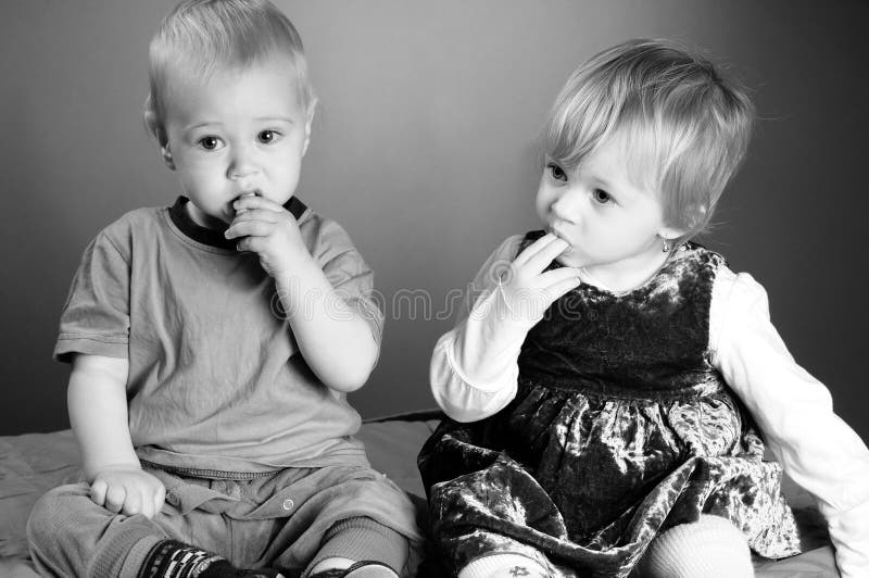 Babies eating together stock photo. Image of sweets, friends - 17274168