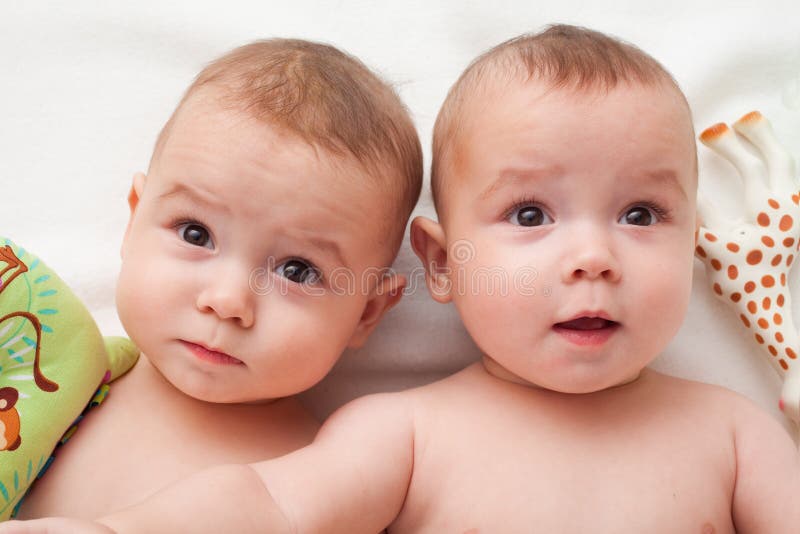 Two babies talking stock photo. Image of childhood, care - 7433336